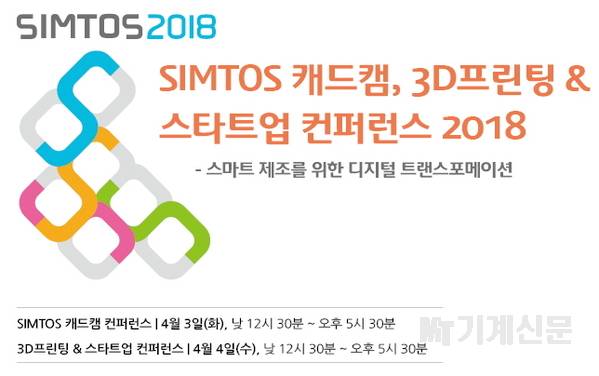 SIMTOS 캐드캠, 3D프린팅 & 스타트업 컨퍼런스 2018 개최